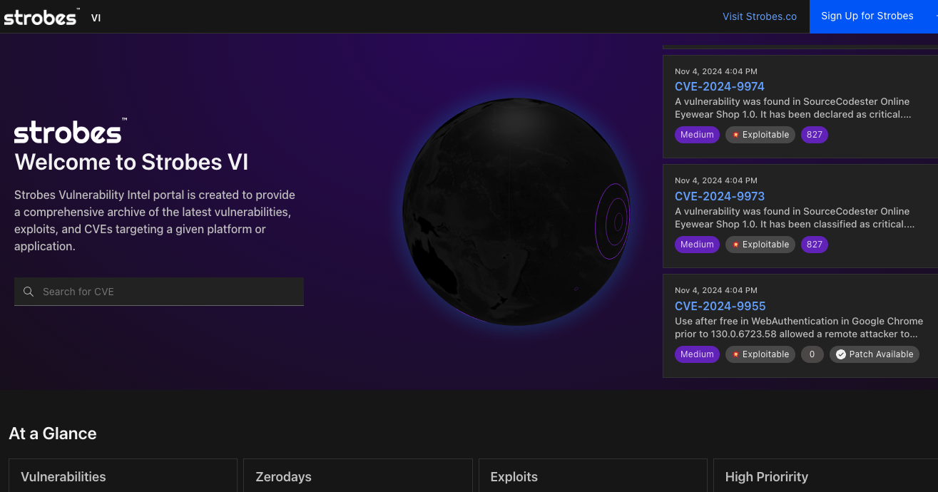Strobes VI - Advanced Vulnerability Intelligence Strobes VI - Advanced Vulnerability Intelligence